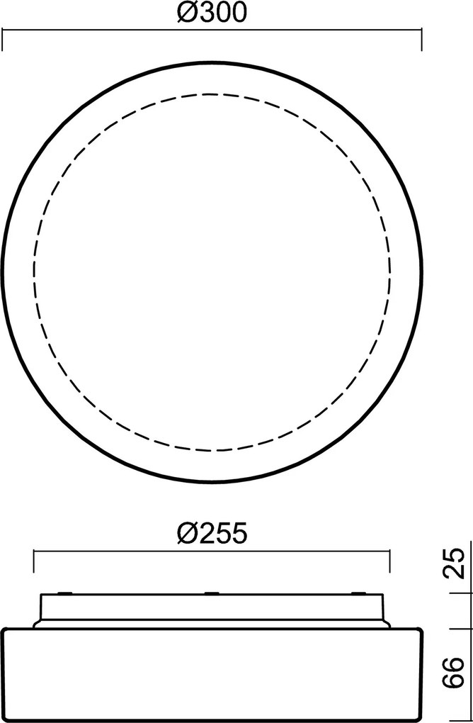 OS ELS70897 ELSA 2 IP stropní/nástěnné skleněné svítidlo bílá IP65 4000 K 13W LED - OSMONT