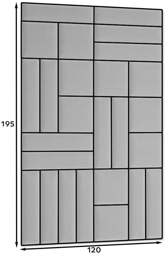 Eltap Čalouněný panel Quadratta 120x195 cm tmavě zelený
