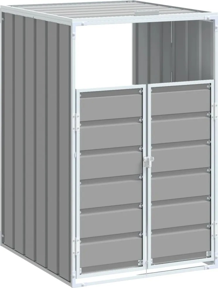 vidaXL Box na 1 popelnici 72 x 81 x 115 cm ocel [4006171] Barva: antracitová