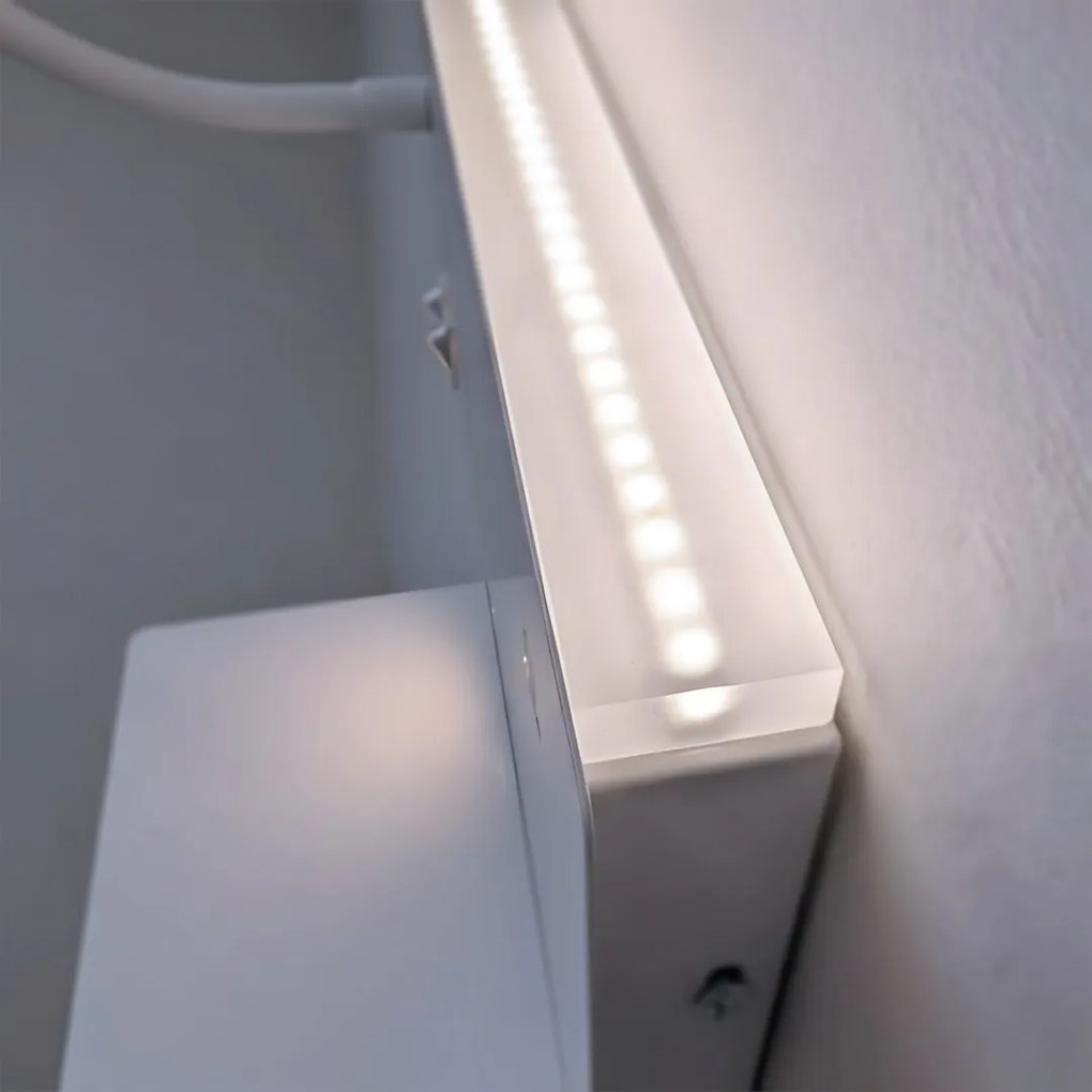 Nástěnné LED svítidlo Shelf, 1x LED 4+5+2w, 4000k, w, vypínač