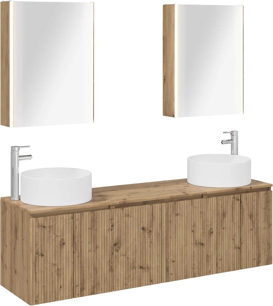 Sada koupelnových skříněk 5 ks Dub artisan Kompozitní dřevo 3406574
