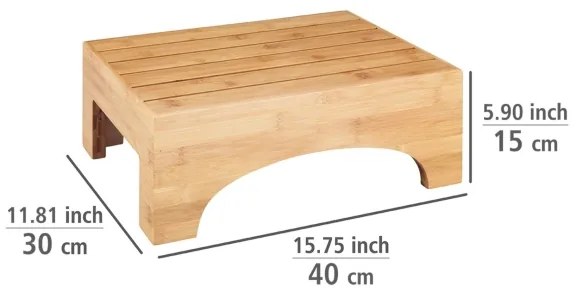 WENKO 24870100 - Stolička BAMBUSA 40x30 cm hnědá