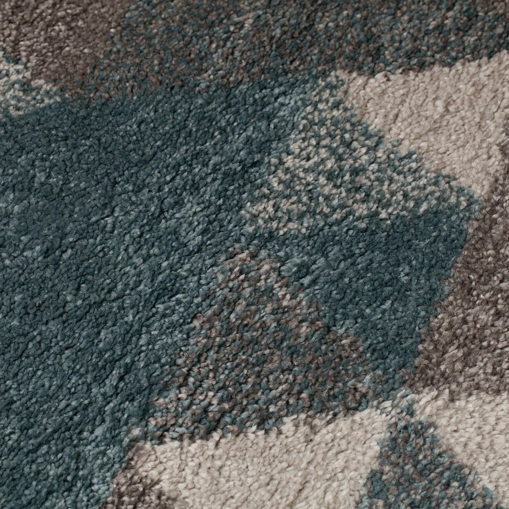 Flair Rugs koberce Kusový koberec Dakari Nuru Blue/Cream/Grey - 80x150 cm