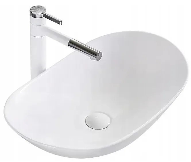 REA-U0441 - Umyvadlo na desku ROYAL 35,5x61,5 cm keramika/lesklá bílá REA-U0441