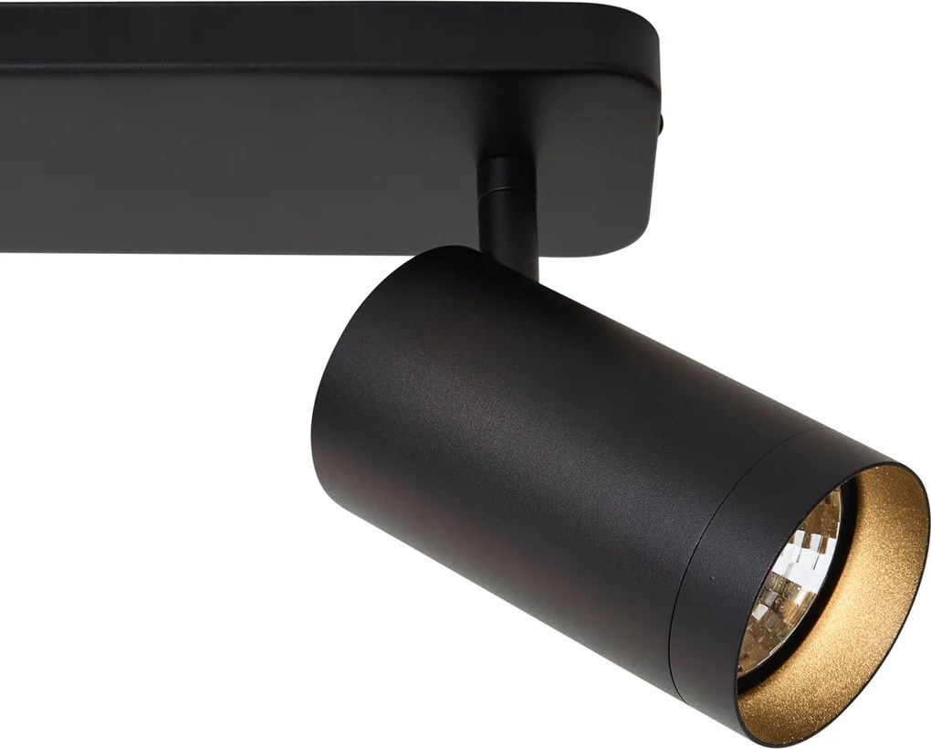 Moderní stropní svítidlo černé se 2 světly GU10 70mm - Jeana Luxe