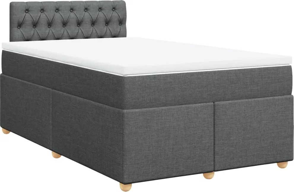 Box spring postel s matrací tmavě šedá 120x190 cm textil 3286627