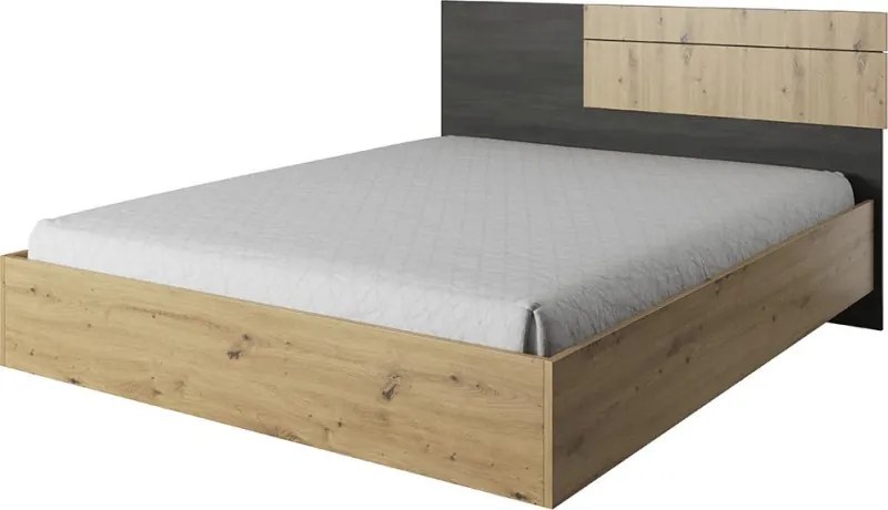 Postel, dub artisan/černá borovice norská, BAFRA Kondela 0000263543