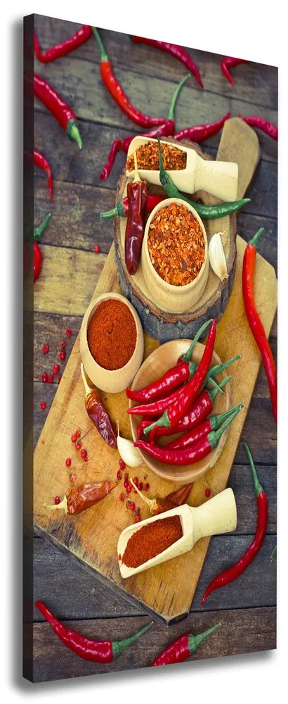 Wallmuralia Foto obraz na plátně Chilli papričky 50x125 cm