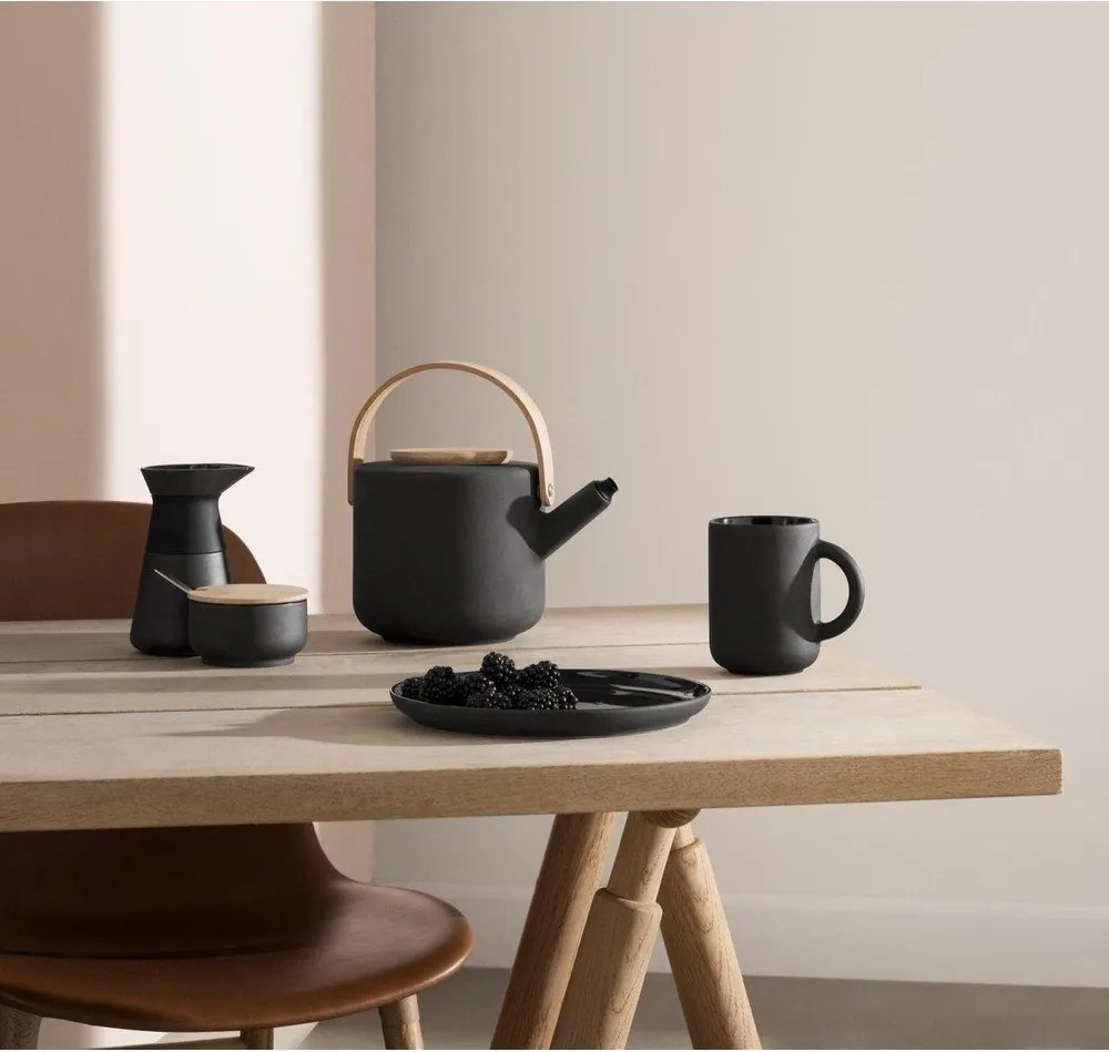 Černá kameninová konvice na čaj 1,25 l Theo – Stelton
