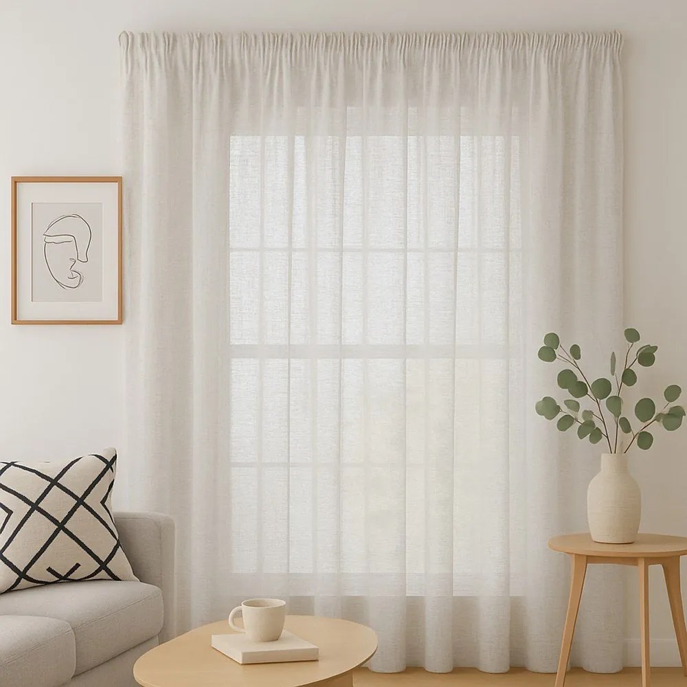 Krémová záclona 140x270 cm Drimar – Restilo