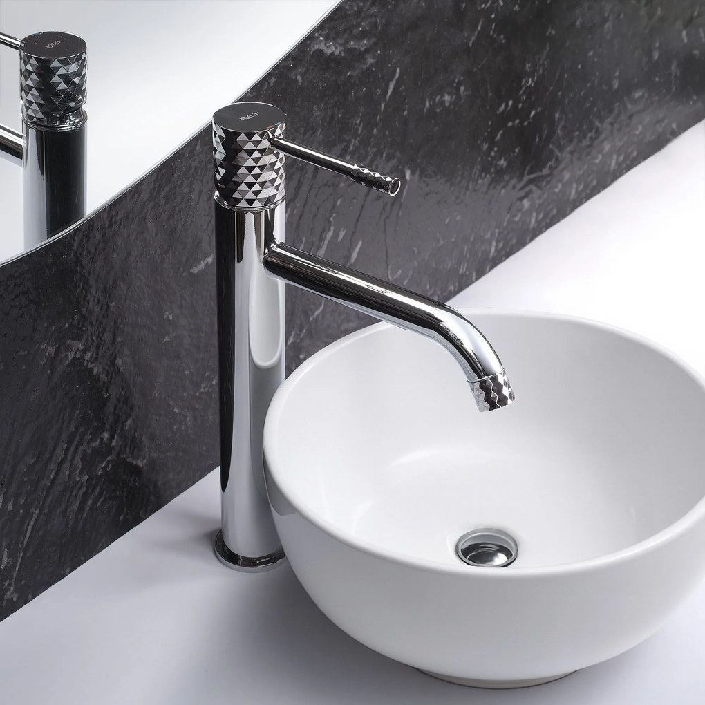 Rea Lungo Diamond, vysoká umyvadlová baterie h-300, chromová, REA-B4636