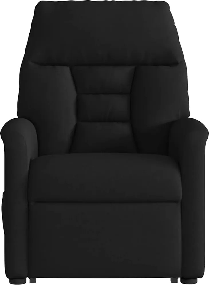 Elektrické zvedací polohovací křeslo černé textil 3303054