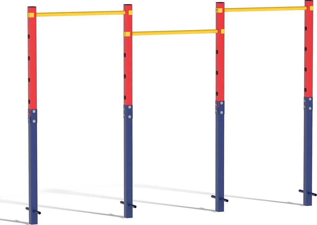 Costway Stahovací tyč vodorovná tyč výškově nastavitelná 80-172 cm z pozinkované