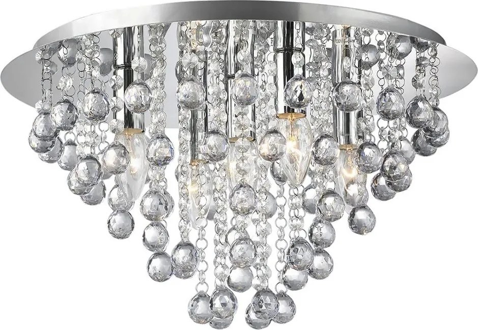 Toolight Toolight, Křišťálová stropní lampa APP514-5C 5xE14, chromová, OSW-00071