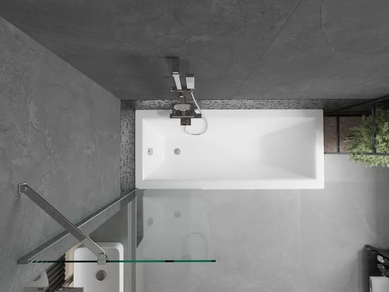 Mexen Next jednokřídlá vanová zástěna 60 x 150 cm, transparentní, chrom - 895-060-000-00-00-01