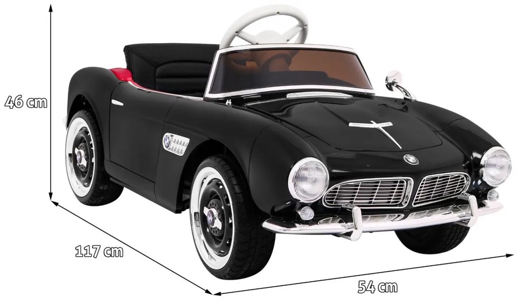 HračkyZaDobréKačky Elektrické autíčko BMW 507 Retro černé