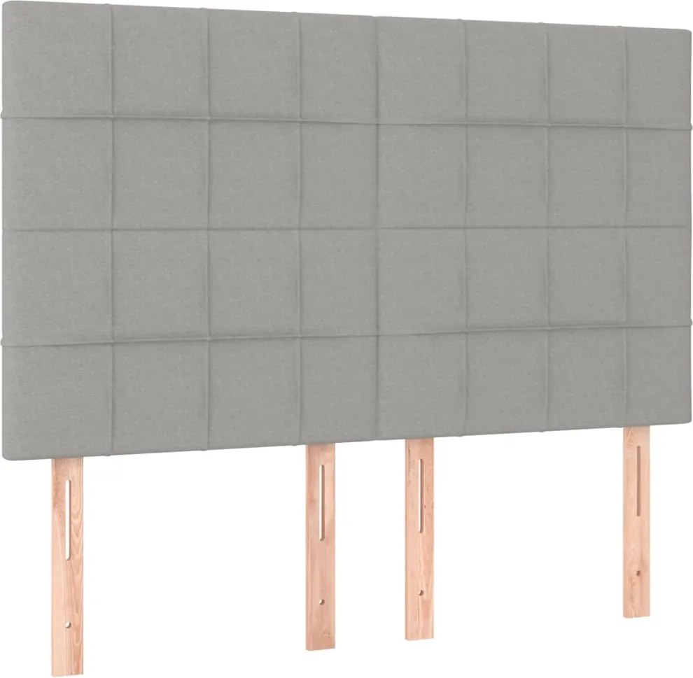 Box spring postel s matrací světle šedá 140 x 190 cm textil 3136589