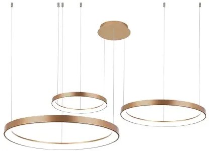 Designový LED stmívatelný lustr Agnes 38+58+78 zlatá