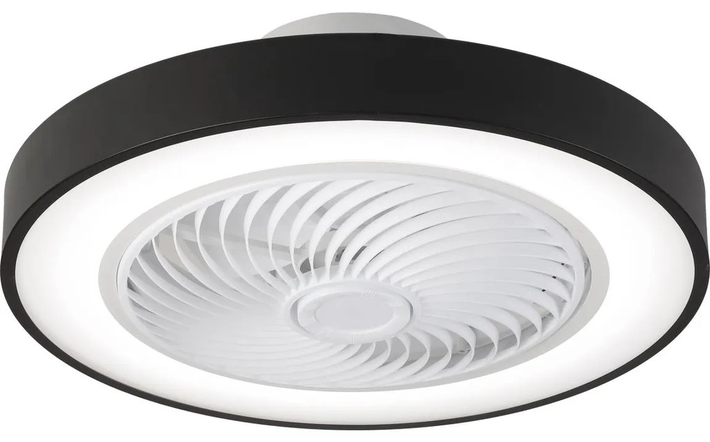 Brilagi-LED Stmívatelné svítidlo s ventilátorem LED/30W/230V 3000-6500K černá+DO