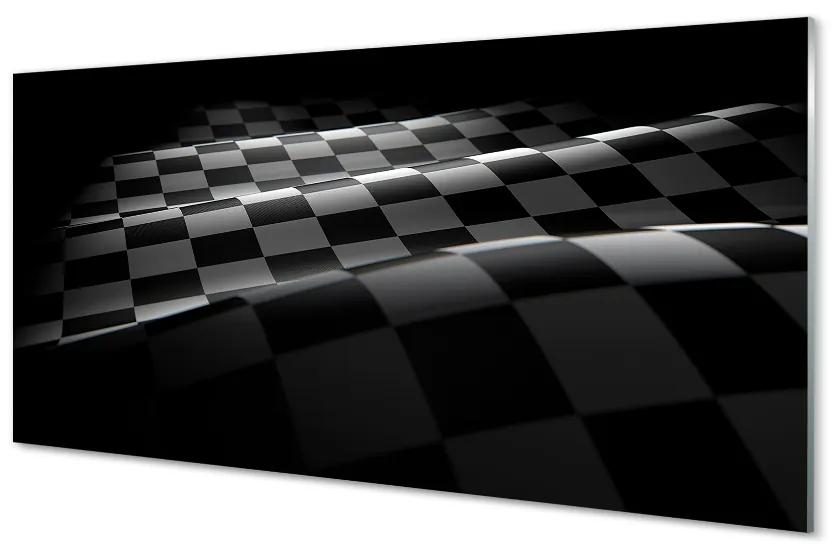 Obraz na skle checker vlajky 100x50 cm