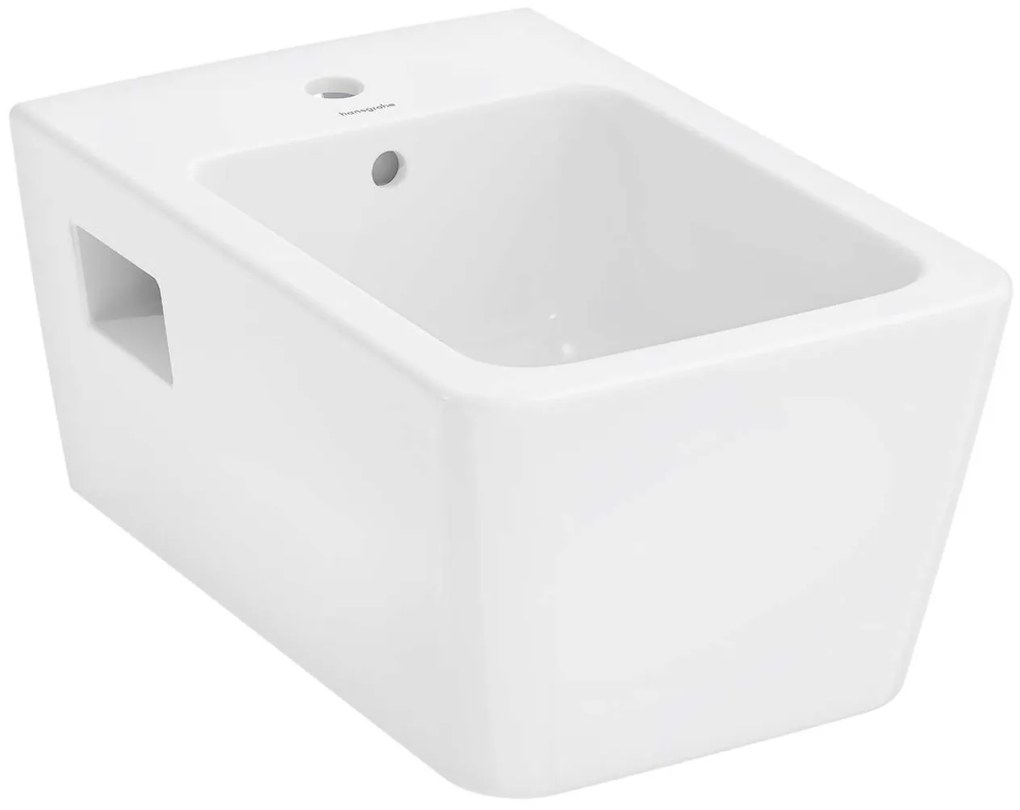 Hansgrohe EluPura Original Q - Závěsný bidet, otvor pro baterii, SmartClean, bílá 61172450