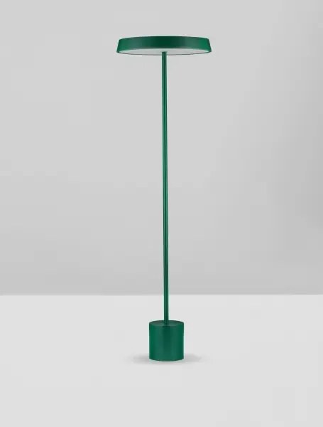 LED zeleno-černá stojací lampa Vetro