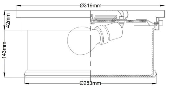 Feiss FE-PAYNE-F-BATH -Koupelnové stropní svítidlo PAYNE 2xE27/60W/230V IP44