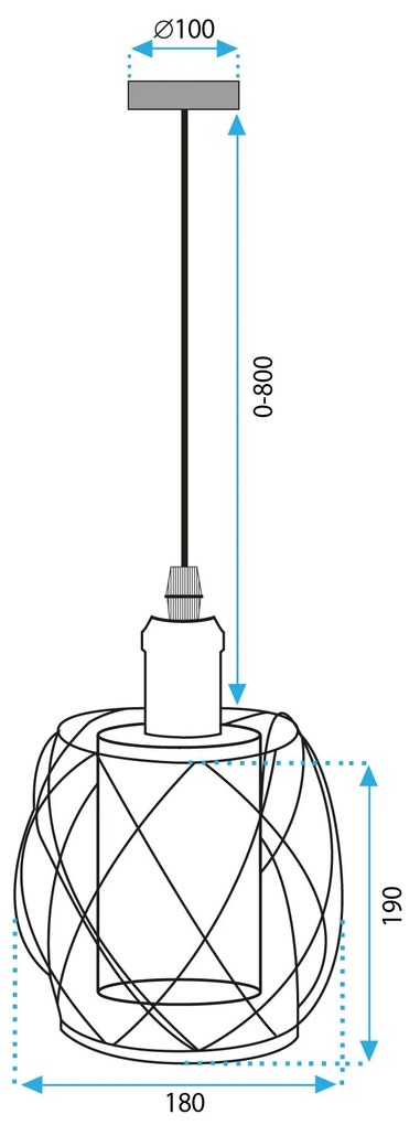 Toolight Závěsné svítidlo s APP1129-1CP