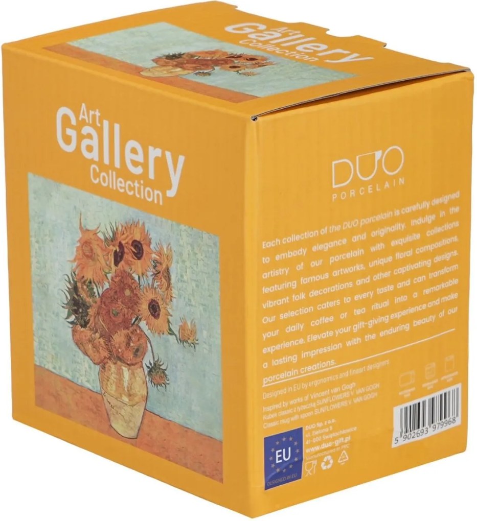 Porcelánový hrnek se lžičkou Van Gogh Sunflowers 360 ml