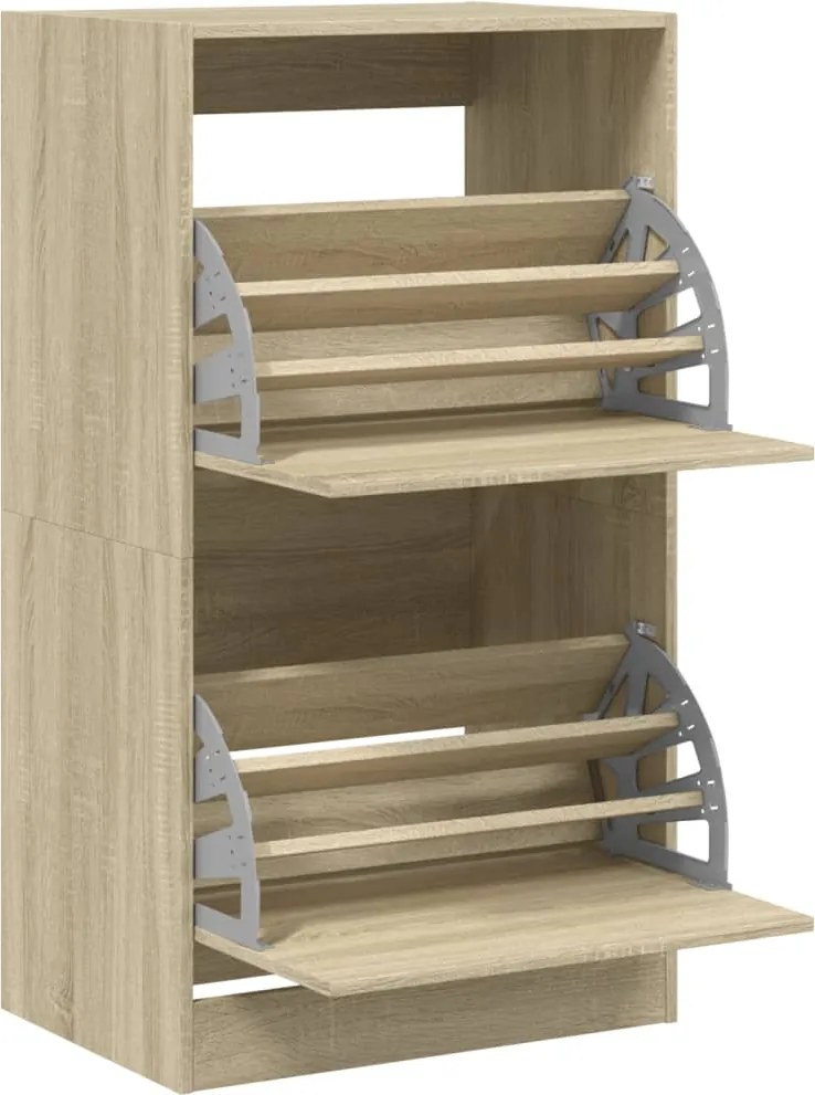 Botník se 2 výklopnými zásuvkami dub sonoma 60 x 42 x 108 cm 3214387