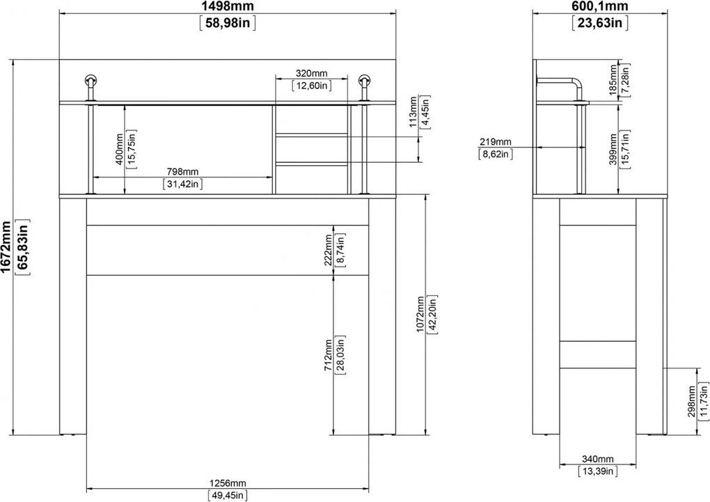 FALCO Psací stůl Felix 484 truffle