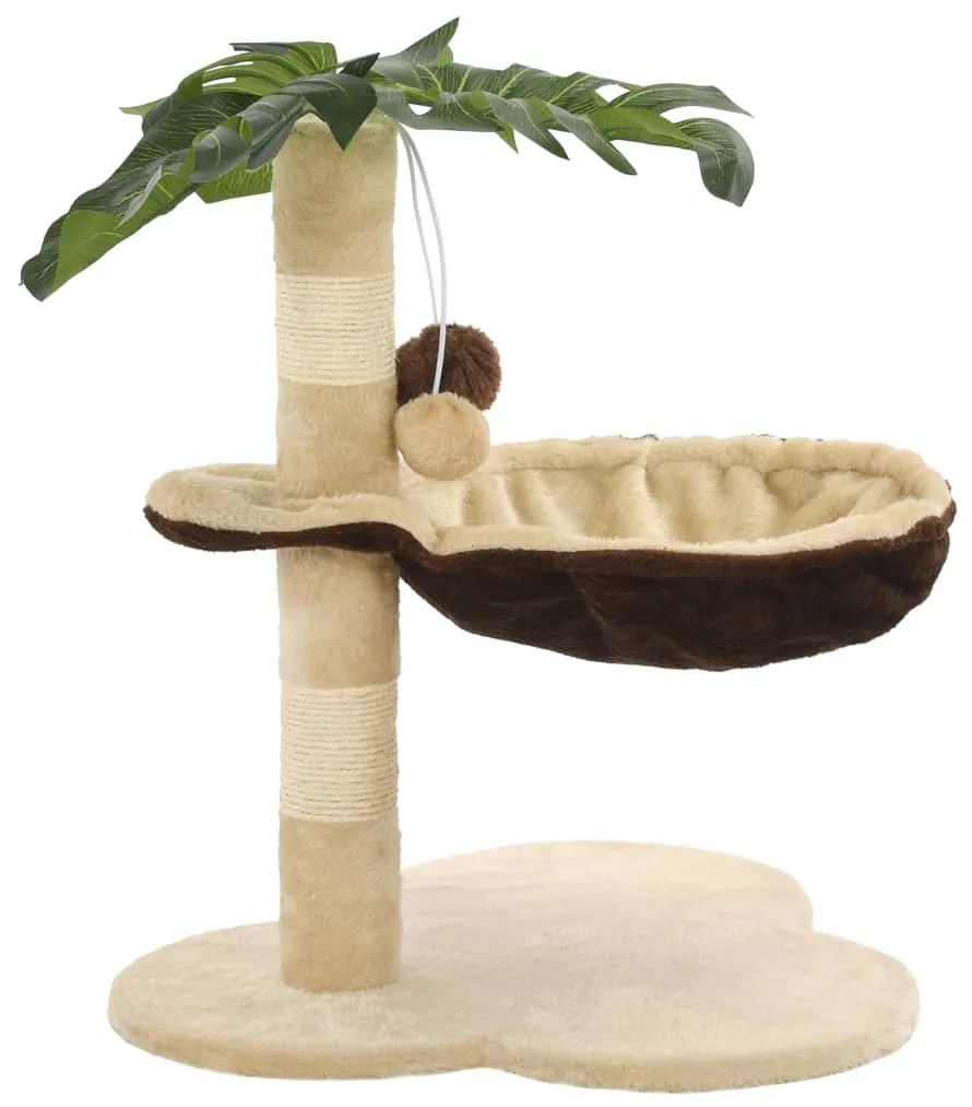 Škrabadlo pro kočky se sisalovými sloupky 50 cm béžovo-hnědé 170595