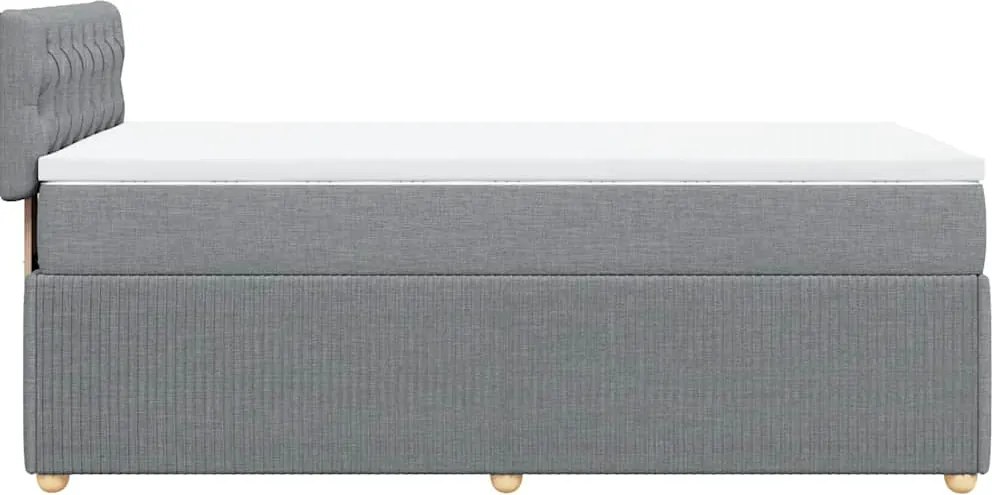 Box spring postel s matrací světle šedá 90x190 cm textil 3287318