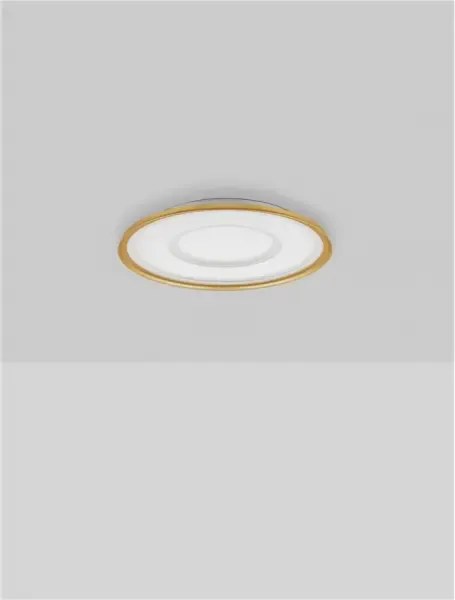 LED stmívatelné zlaté designové stropní svítidlo Figin s dálkovým ovládáním