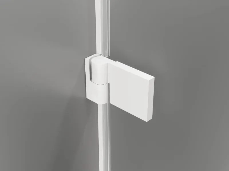 Mexen Lunar-B sprchové dveře otočné levé 90 cm, transparentní, bílé - 832-090-000-20-00-L