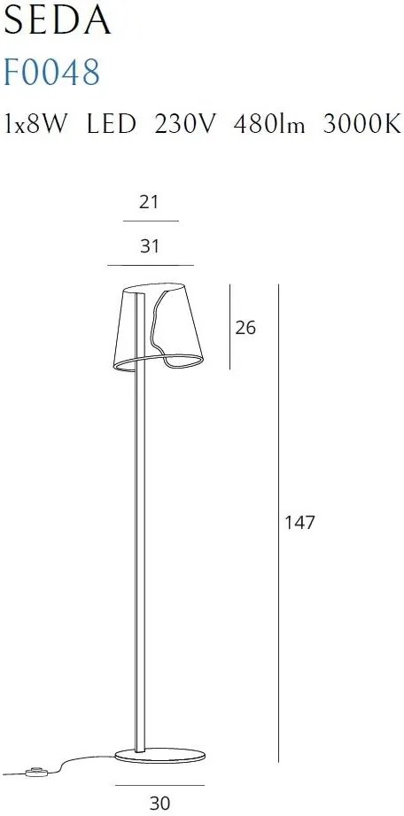 Maxlight Stojací lampa Maxlight F0048