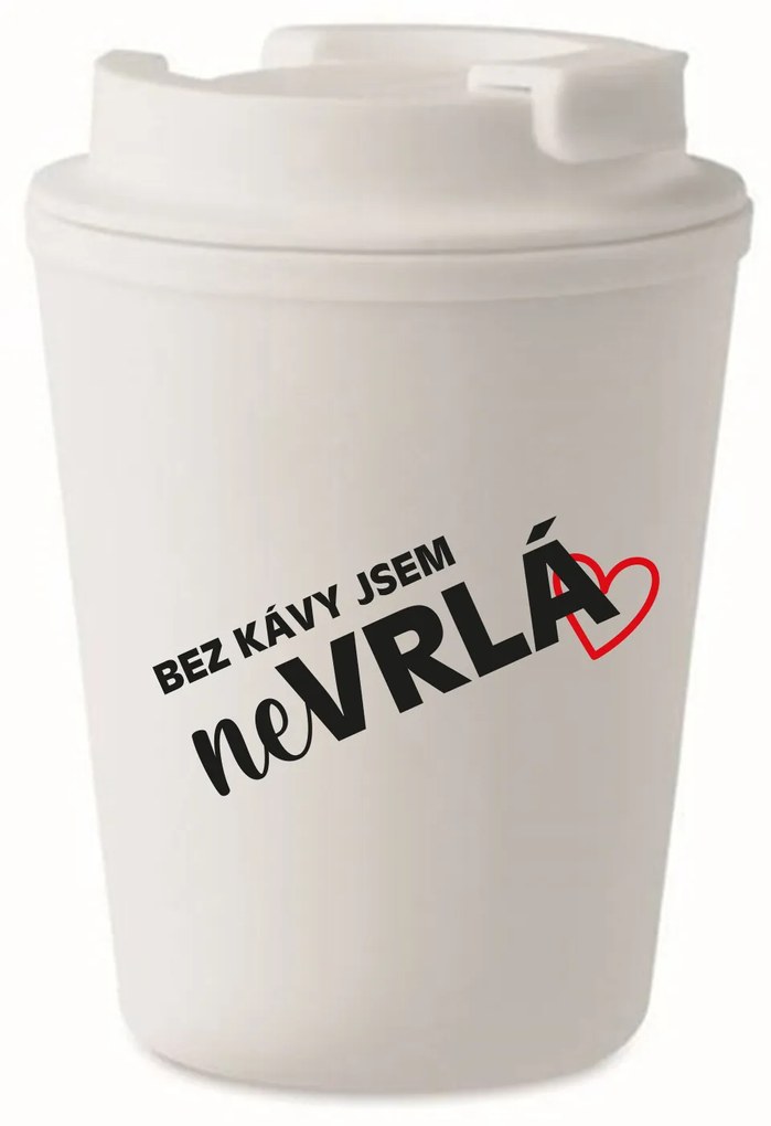 BEZ KÁVY JSEM NEVRLÁ - bílý termohrnek 300 ml