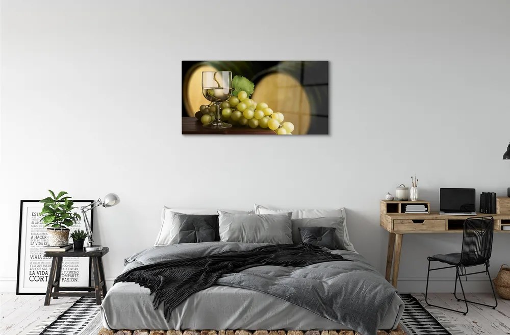 akrylový obraz Sklenice hroznového sudu 100x50 cm