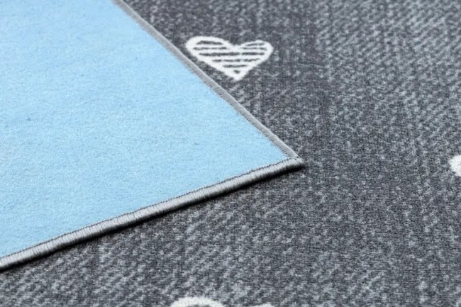 Koberec HEARTS Jeans - šedý