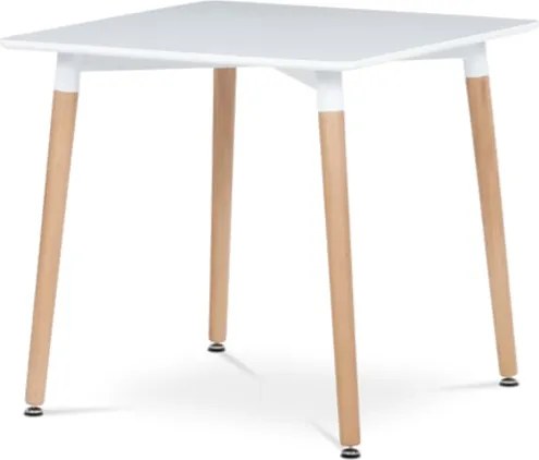 Jídelní stůl Autronic 80x74 cm bílý MDF mat DT-303 WT