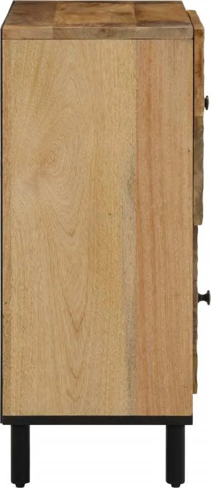 vidaXL Odkládací skříňka 80x33x75 cm masivní mangovníkové dřevo [356918] Barva: Černá