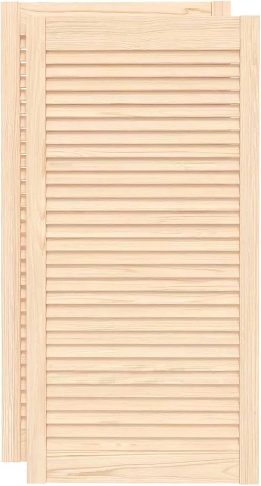 Nábytková dvířka lamelový design 2 ks 99,3 x 49,4 cm borovice 151137