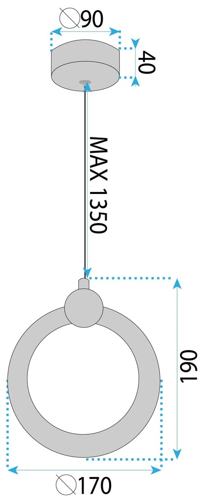 Toolight Závěsné LED osvětlení E15 LHJ101-1CP zlaté