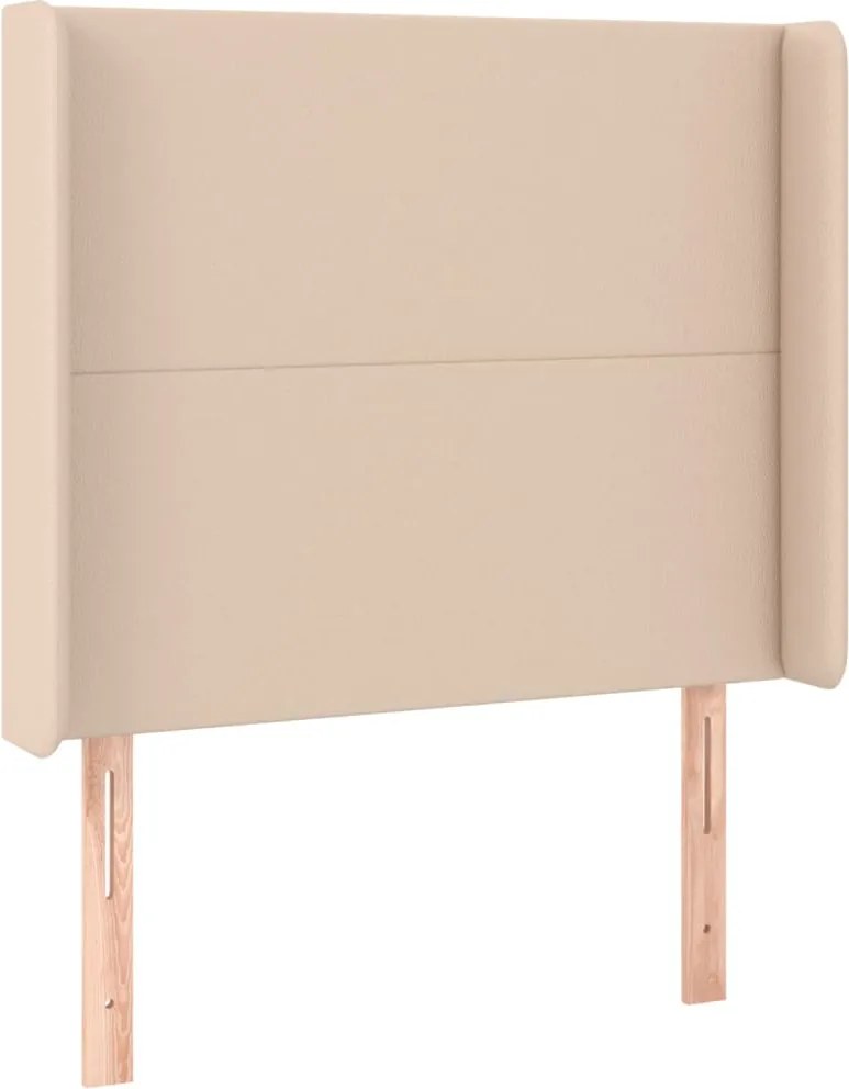 Box spring postel matrace a LED cappuccino 90x190 cm umělá kůže 3139240