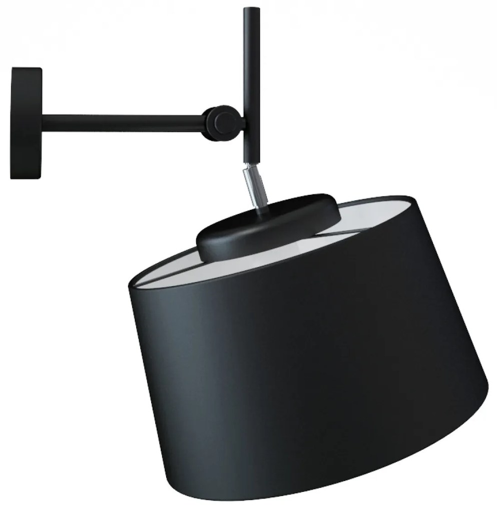 Light for home - Designové nástěnné světlo s černým stínidlem 60401 "Lefor", 1x60W, E27, Černá