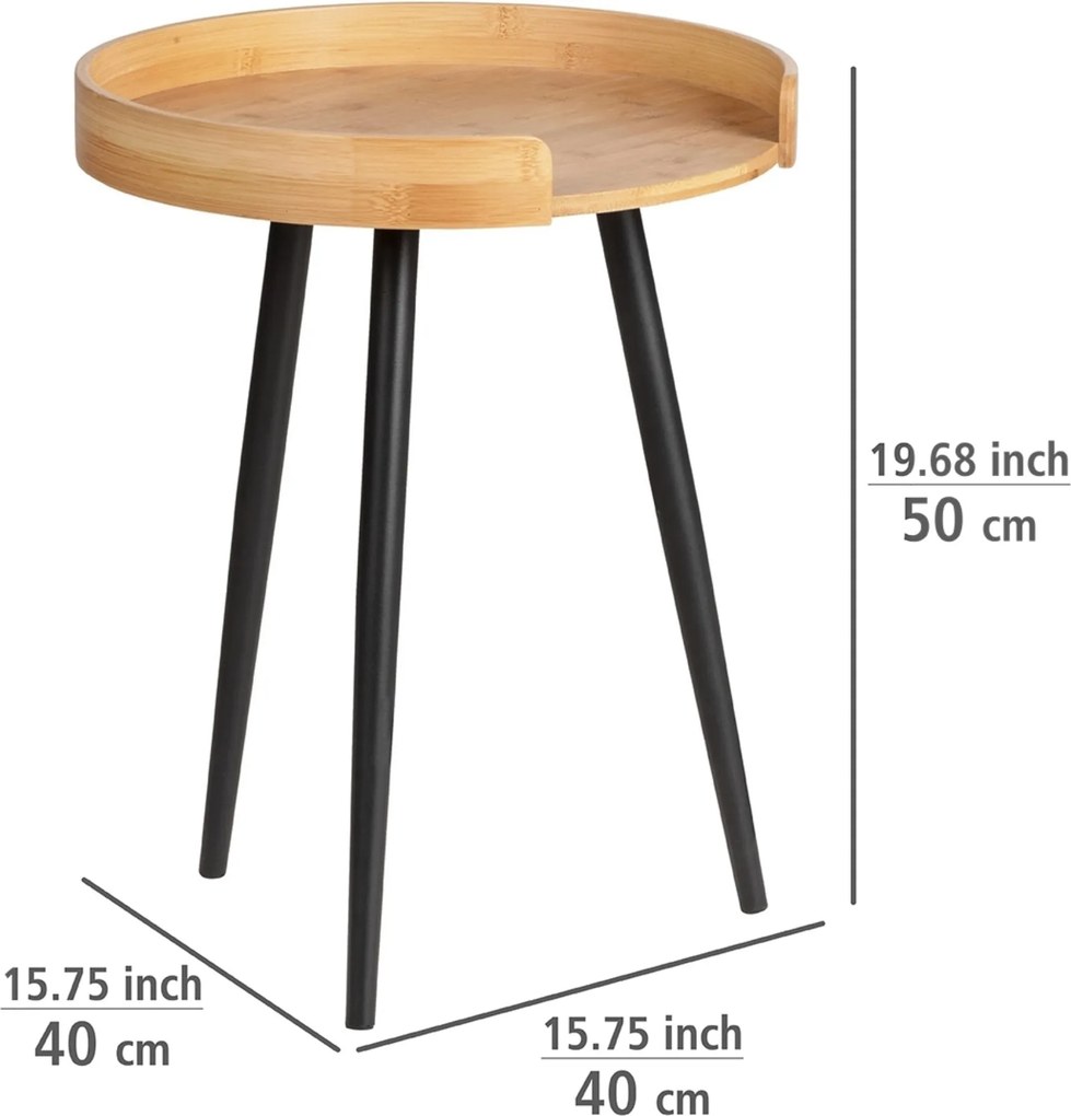 Kulatý bambusový konferenční stolek LOFT, Wenko