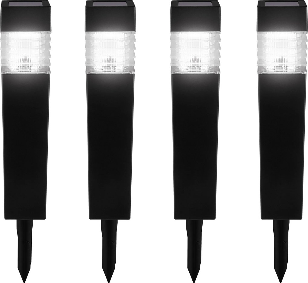 Livarno® Solární LED svítidlo, 4dílná sada (obdélník)