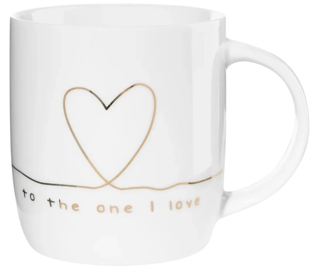Porcelánový hrnek s úchem Asa Selection LINIA "To the one I love " 350 ml | bílá