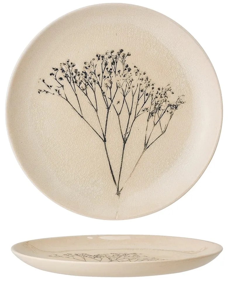 Hnědý dezertní talíř z kameniny ø 22 cm Bea – Bloomingville