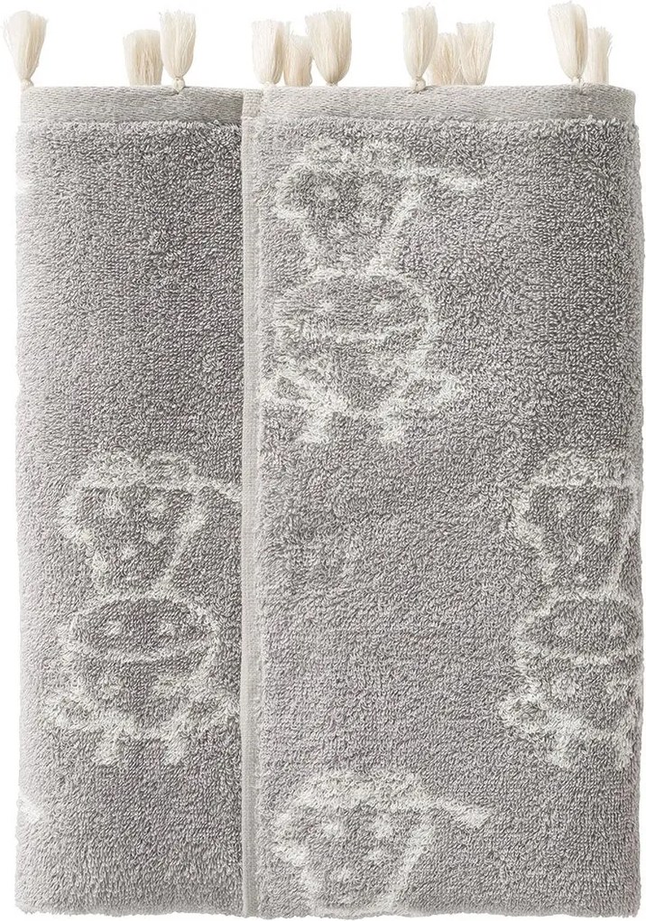 LUPILU® Dětský froté ručník, 70 x 140 cm (šedá), Barva: šedá - 4056232614481